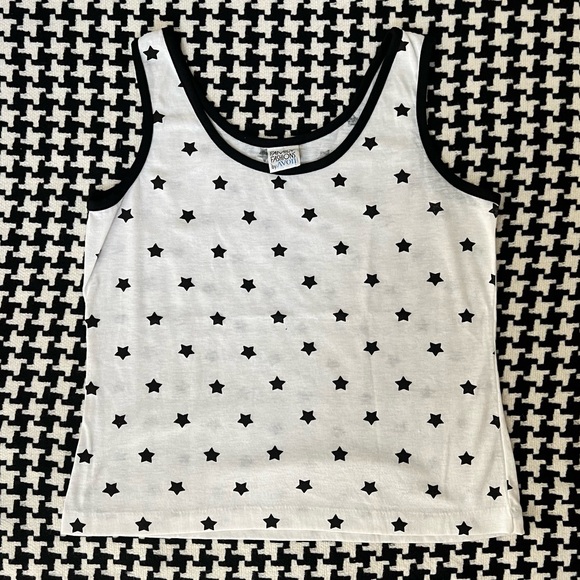 Avon | Tops | Vintage 8s Avon White Tank Top W Black Star Pattern Large ...